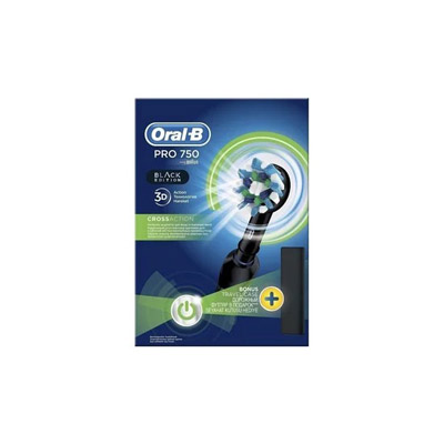 Oral-B PRO 750 Black Edition Electric Toothbrush + Travel Case - Online ...